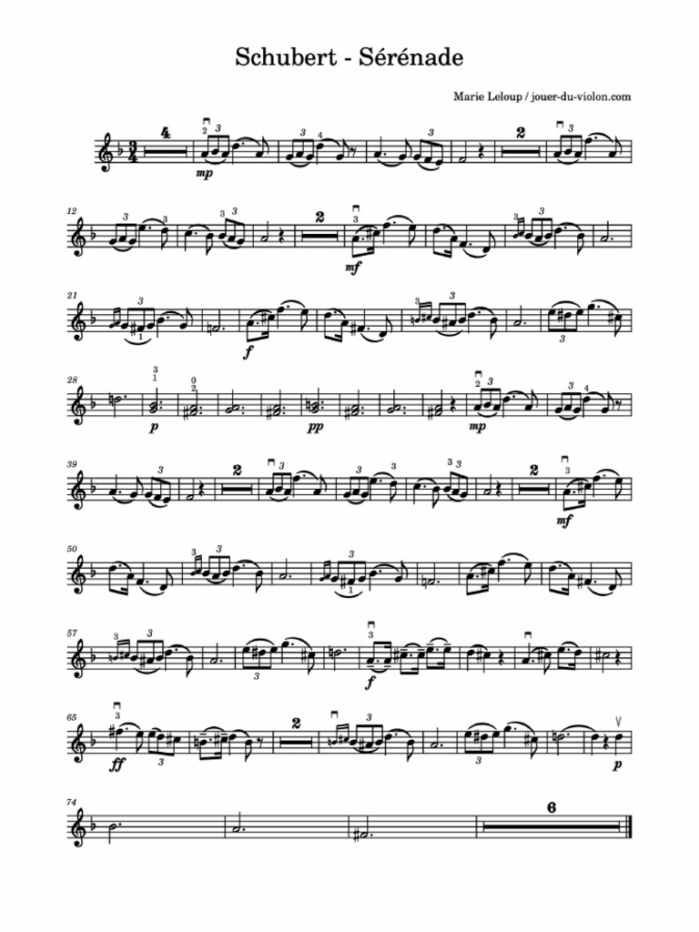 Serenade-Schubert - Impresso | PDF