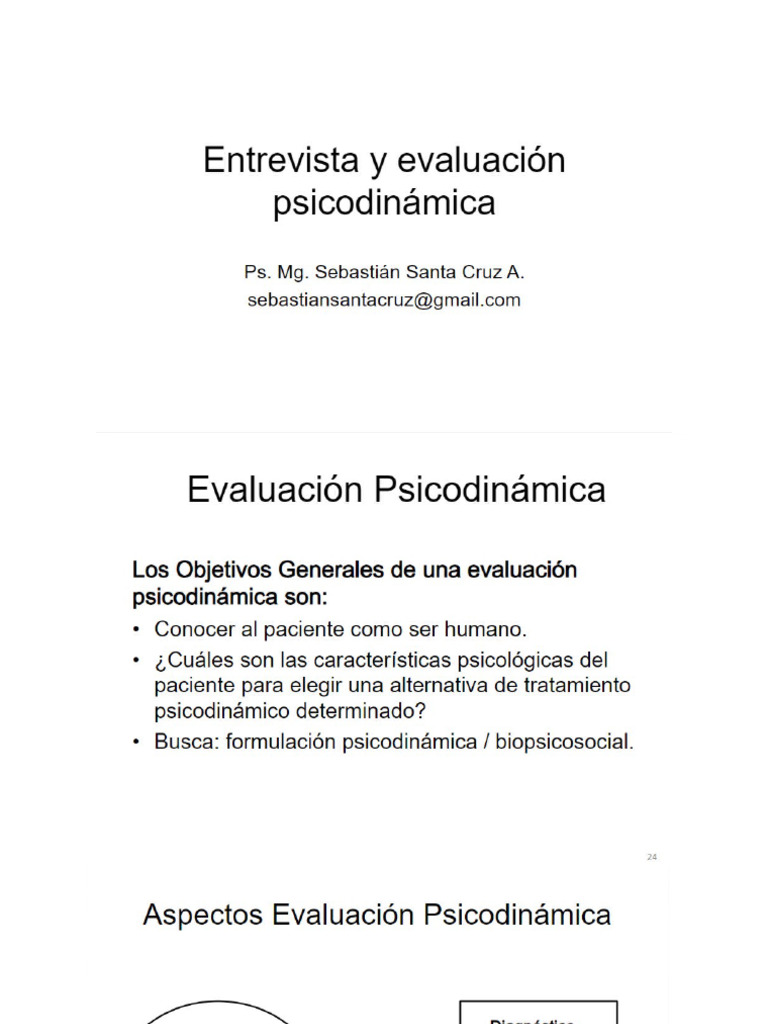 entrevista y evaluacion psicodinamica | PDF entrevista y evaluacion psicodinamica | PDF