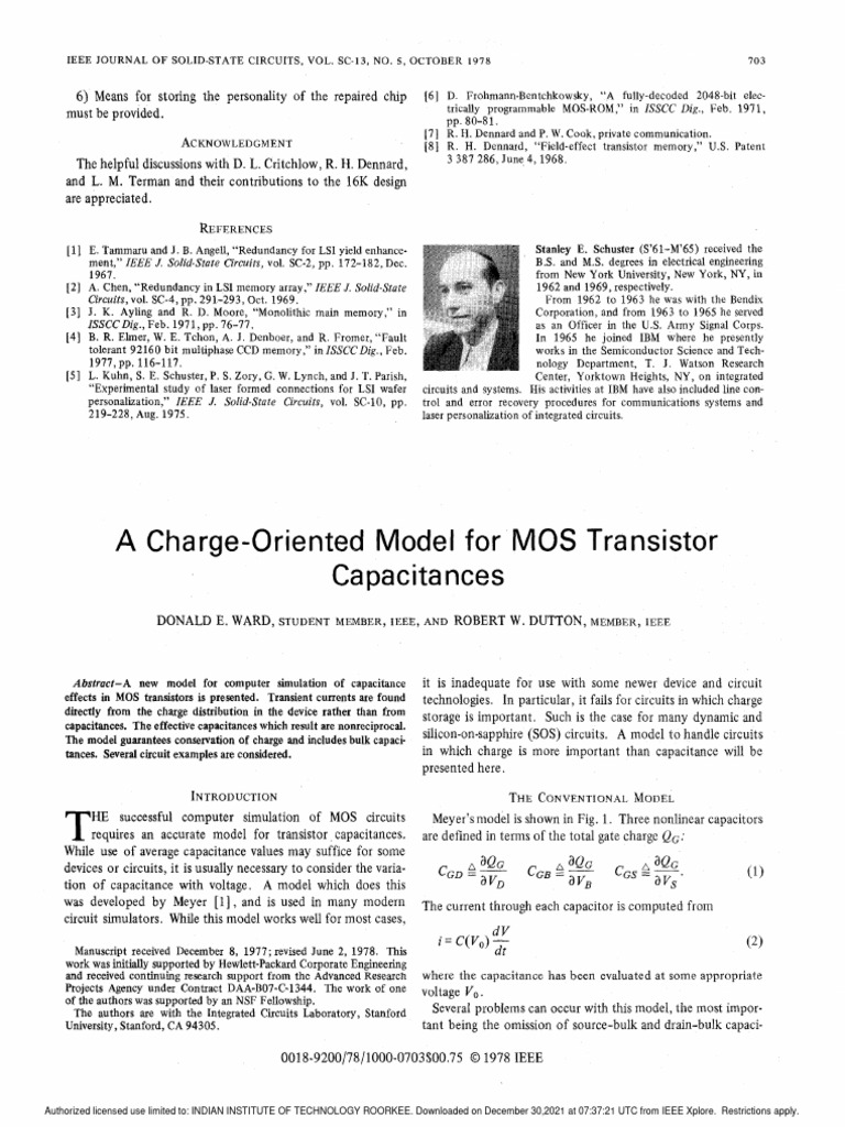 A_charge-oriented_model_for_MOS_transistor_capacitances | PDF | Field ...