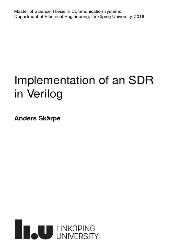 FULLTEXT02 | PDF | Modulation | Software Defined Radio