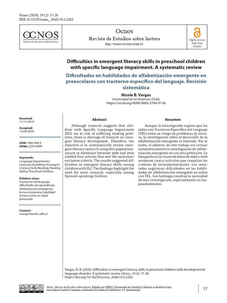 sandra.sanchez,+2_Emergent_literacy | PDF | Reading Comprehension ...