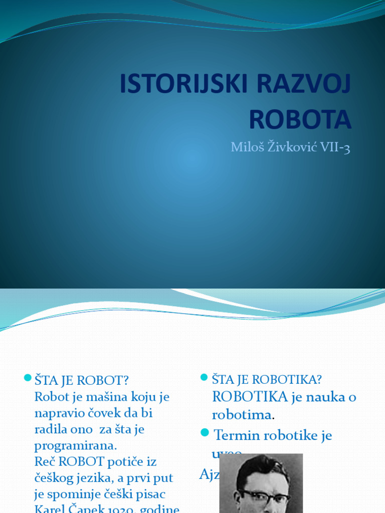 Istorijski Razvoj Robota | PDF