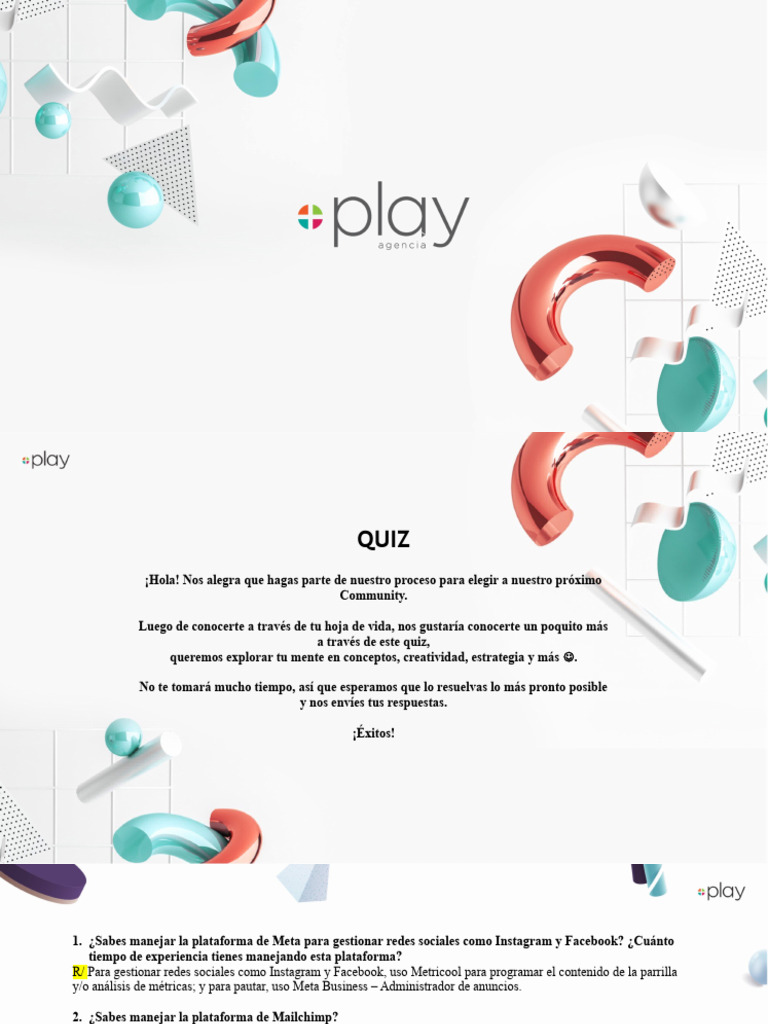 Prueba Community Manager | PDF