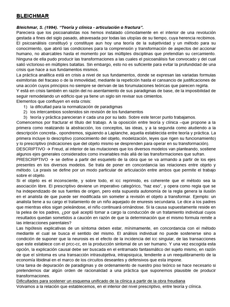 RESUMEN NIÑOS | PDF | Psicoanálisis | Mente inconsciente