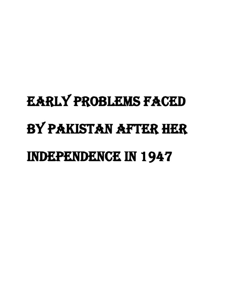 11-Early Problems | PDF | Partition Of India | Pakistan