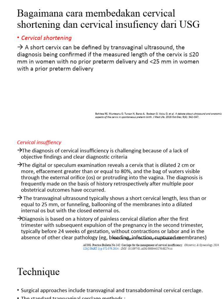 Bagaimana Cara Membedakan Cervical Shortening Dan Cervical Insufiency ...