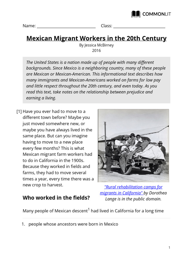 AS Mexican - Migrant - Workers - in - The - 20th - Century | PDF ...