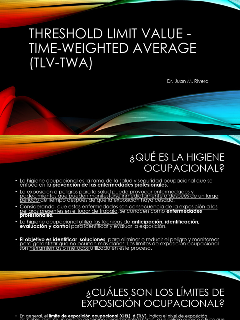 3 1 Threshold Limit Value Time Weighted Average Tlv Twa Pdf