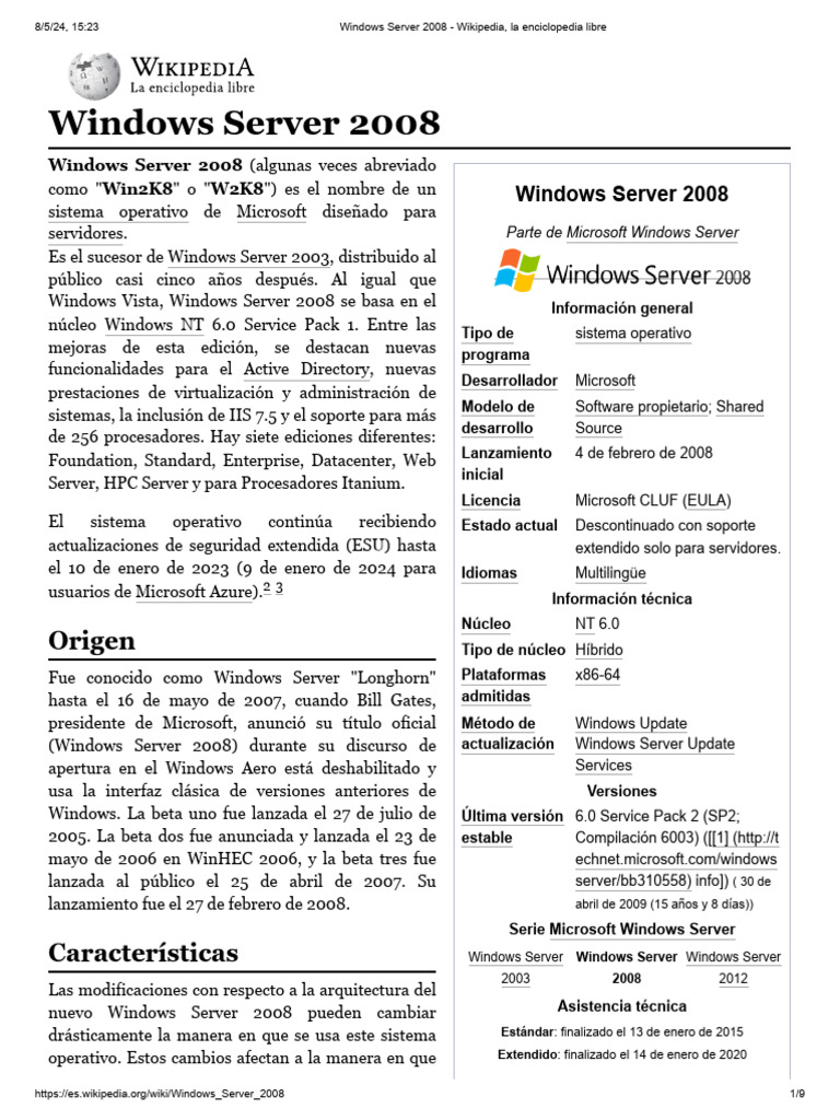 Windows Server 2008 | PDF | Windows Server 2008 | Equipo de oficina