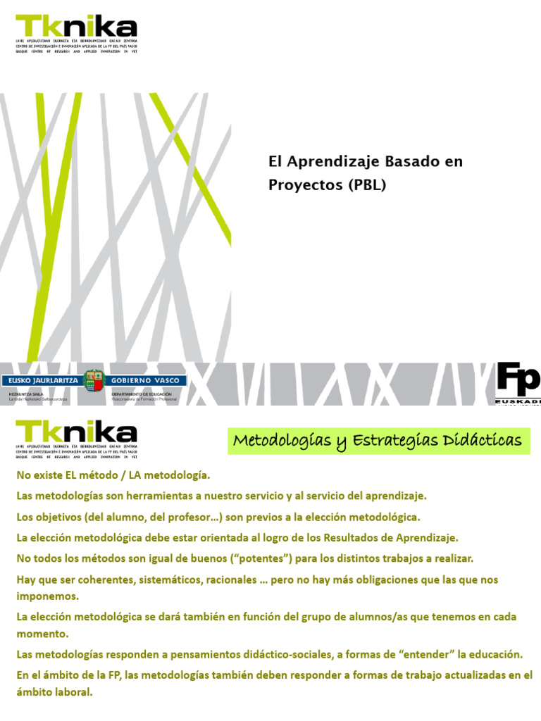 Apoyo PBL | PDF | Evaluación | Aprendizaje