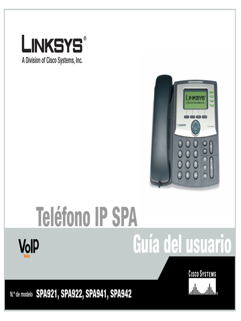 Teléfono IP SPA. Guía Del Usuario SPA921, SPA922, SPA941, SPA942. N.º ...