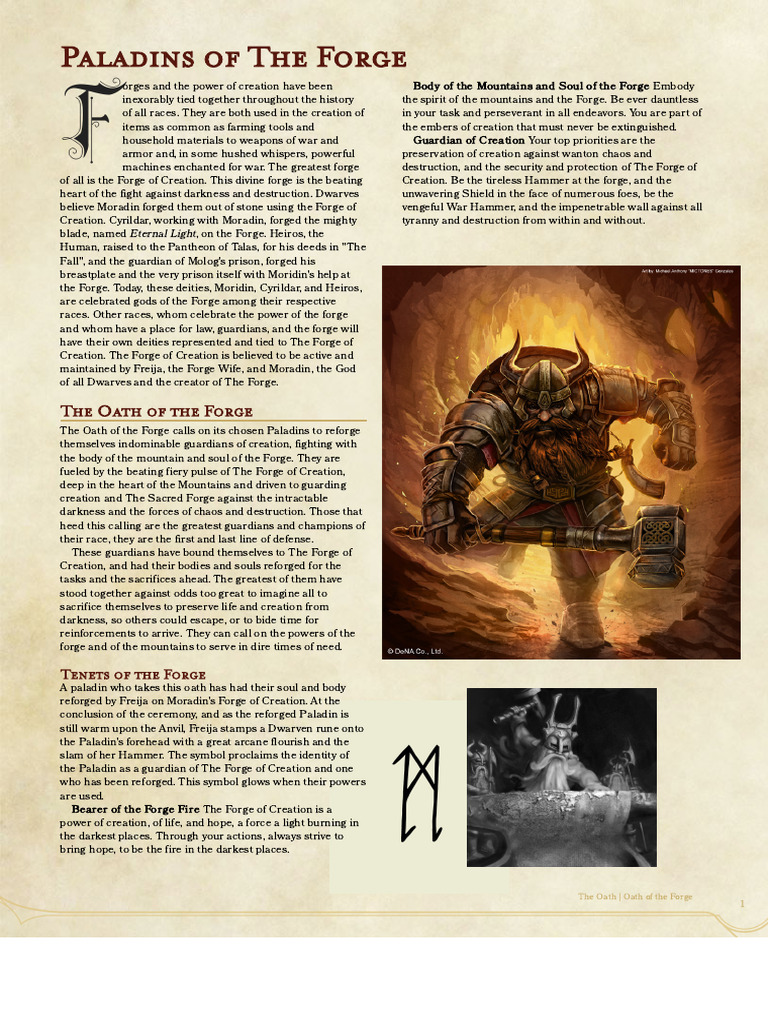 Paladins of The Forge - The Homebrewery | PDF | Forge