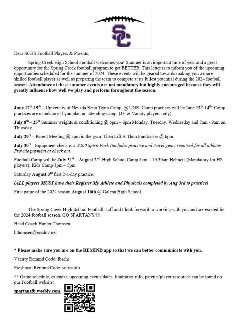 2024 player letter | PDF