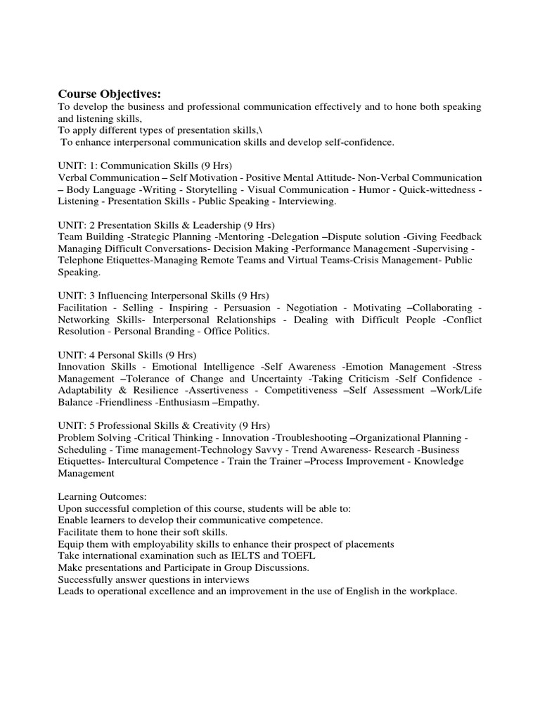 Notes-Soft Skills & Interpersonal Communication | PDF | Mentorship ...