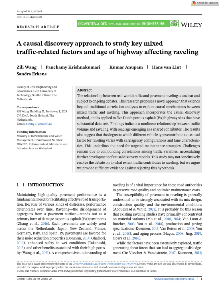 Computer Aided Civil Eng - 2024 - Wang - A Causal Discovery Approach To ...