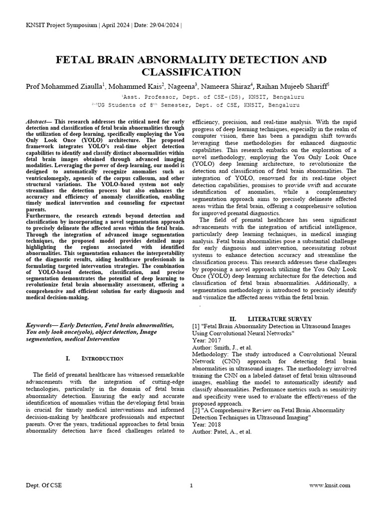 Fetal Brain Abnormality Detection Symposium Paper Pdf Deep Learning Image Segmentation