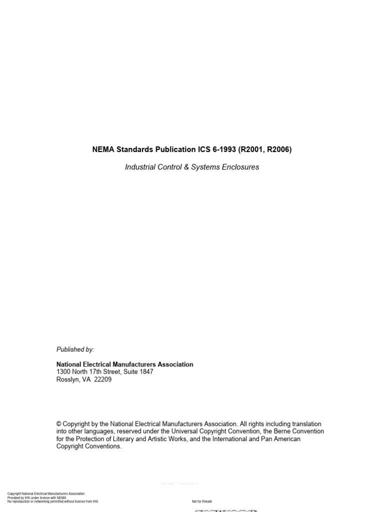 Nema Ics 6 Ind Cont Sys Enclo | PDF | International System Of Units | Copyright