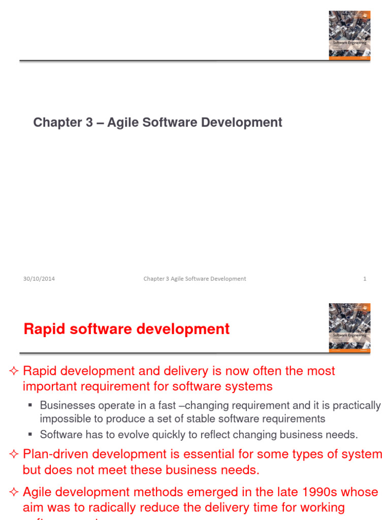 Ch3 Agile SW Dev-Cust | PDF | Scrum (Software Development) | Agile Software Development