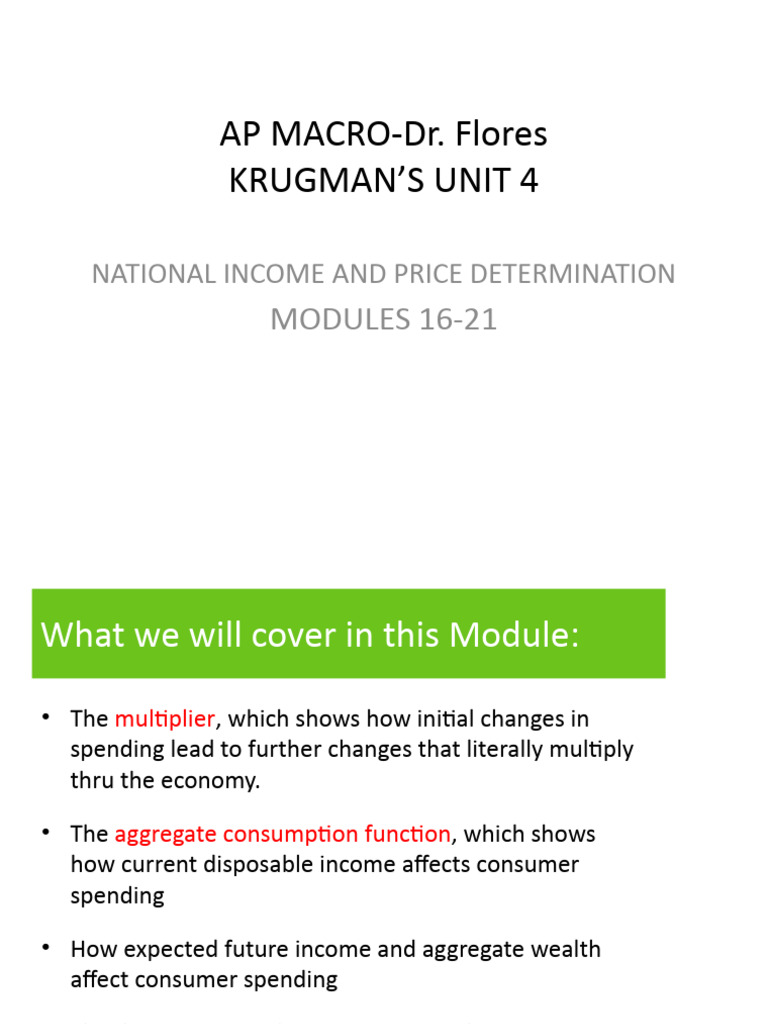 Krugman Unit Four Modules 16 To 21 | PDF | Supply (Economics ...
