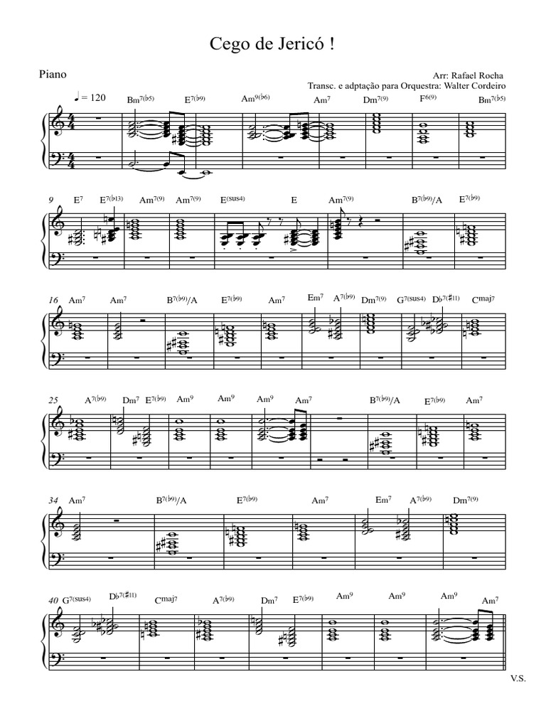 Cego de Jericó - Piano | PDF