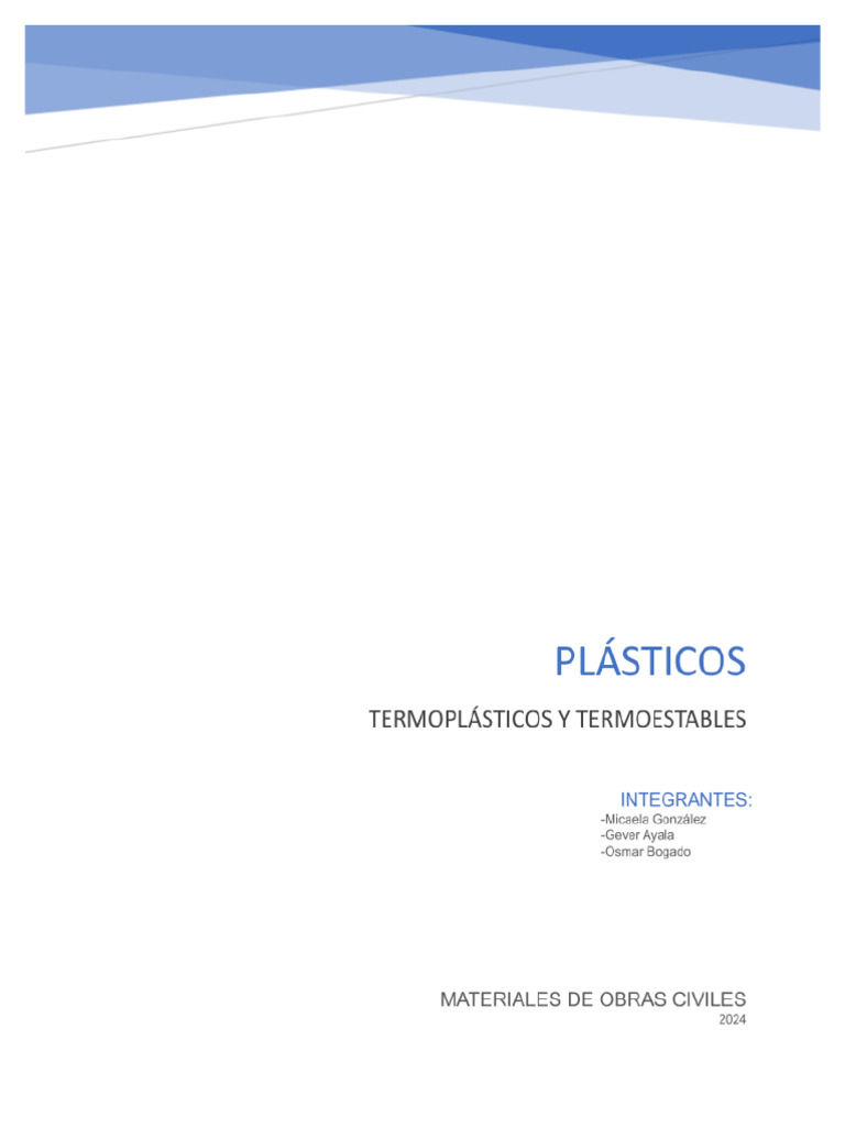 Exposicion Plasticos TP | PDF | Epoxy | El plastico