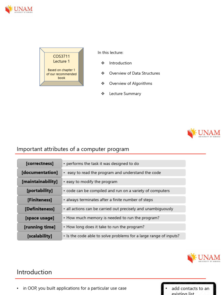 Lecture 1 Introduction Pdf Algorithms Data Structure 7039