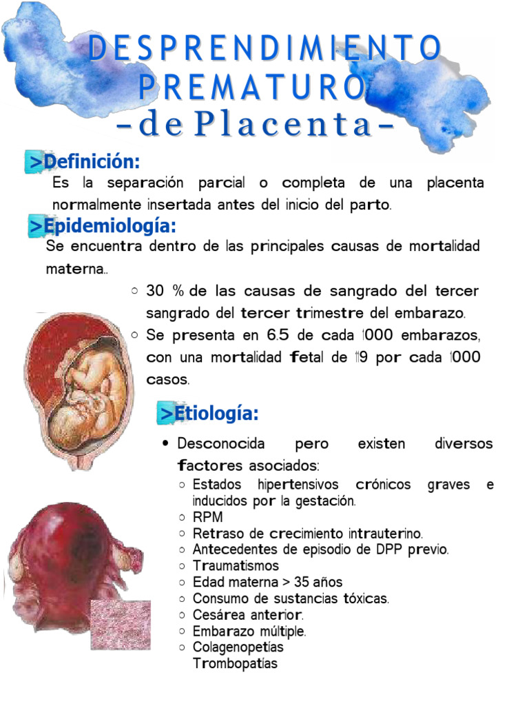 Desprendimiento Prematuro de Placenta | PDF | El embarazo | Feto
