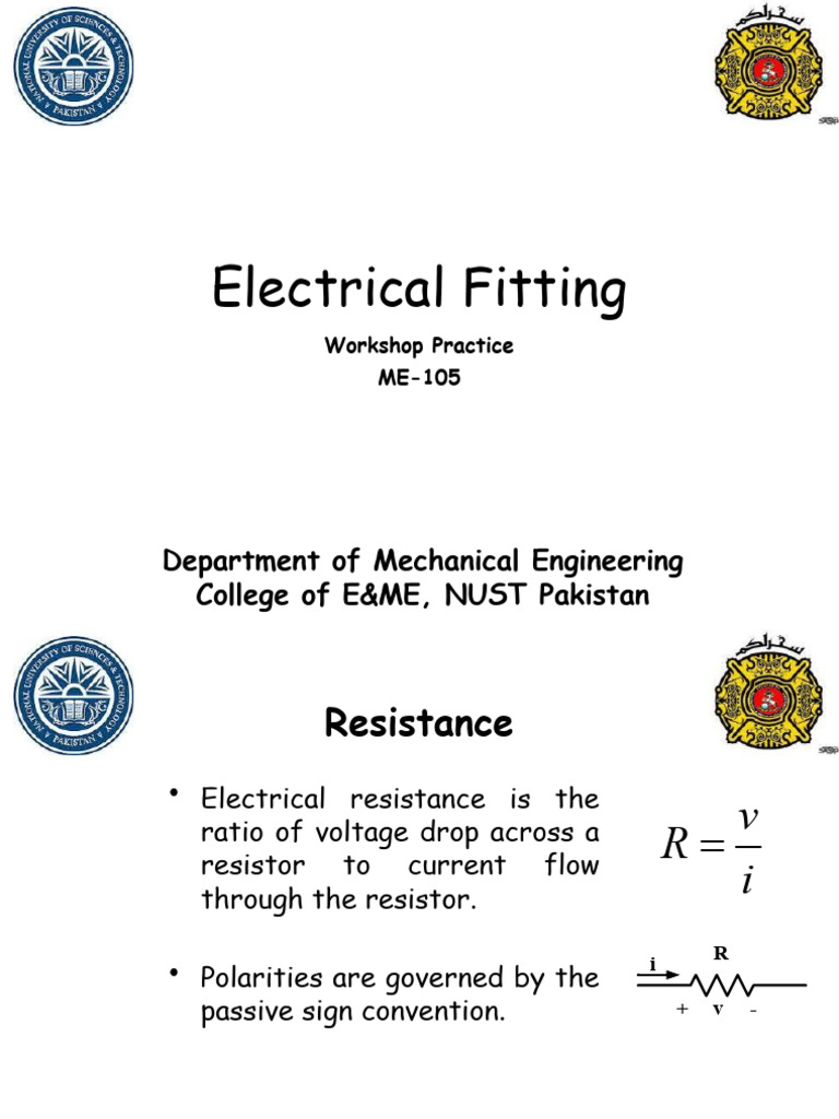 Electric Fitting (1) | PDF | Electrical Network | Resistor