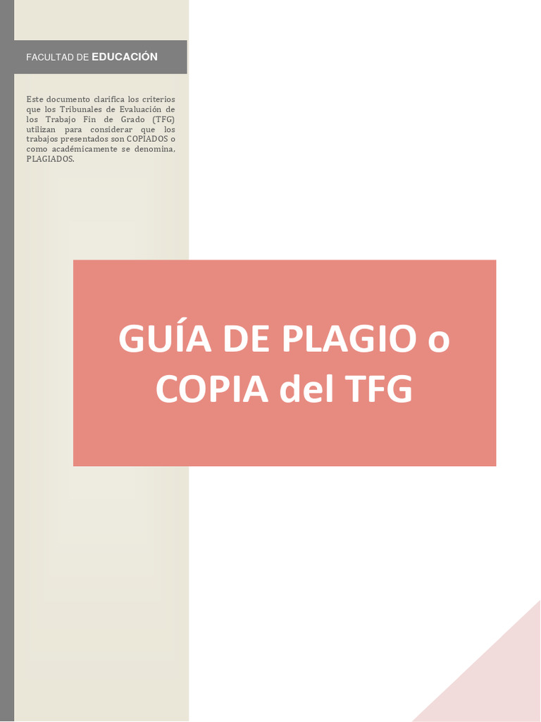 Guía de Copia o Plago de TFG | PDF | Plagio | Sociedad