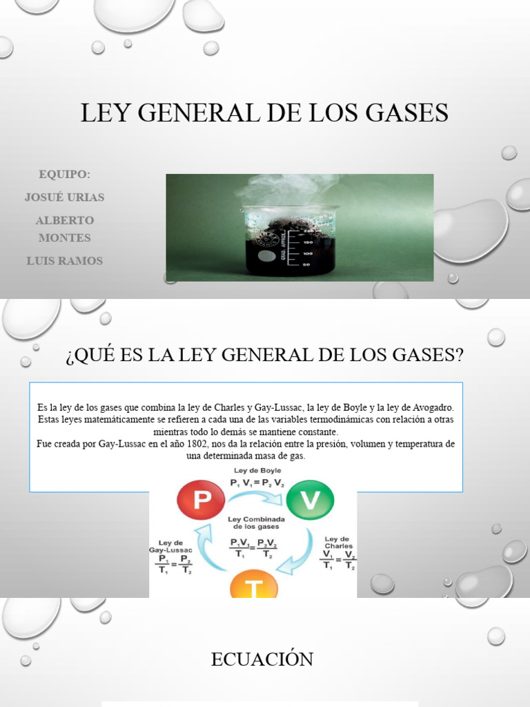 Ley general de los gases | PDF