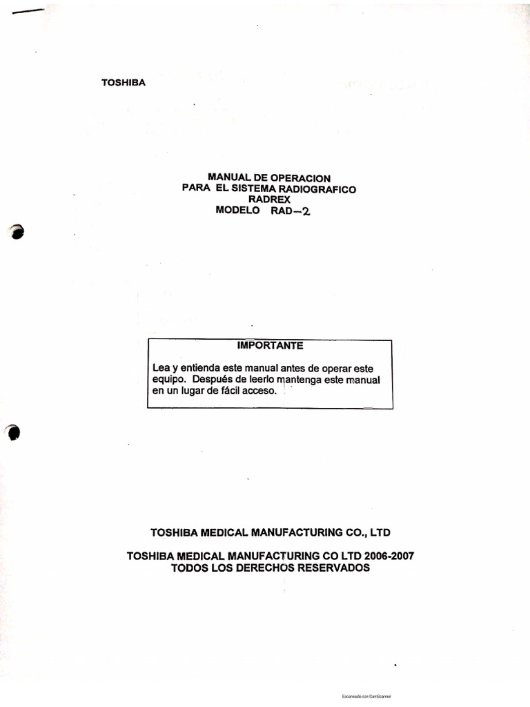 Manual Español Rayos x | PDF