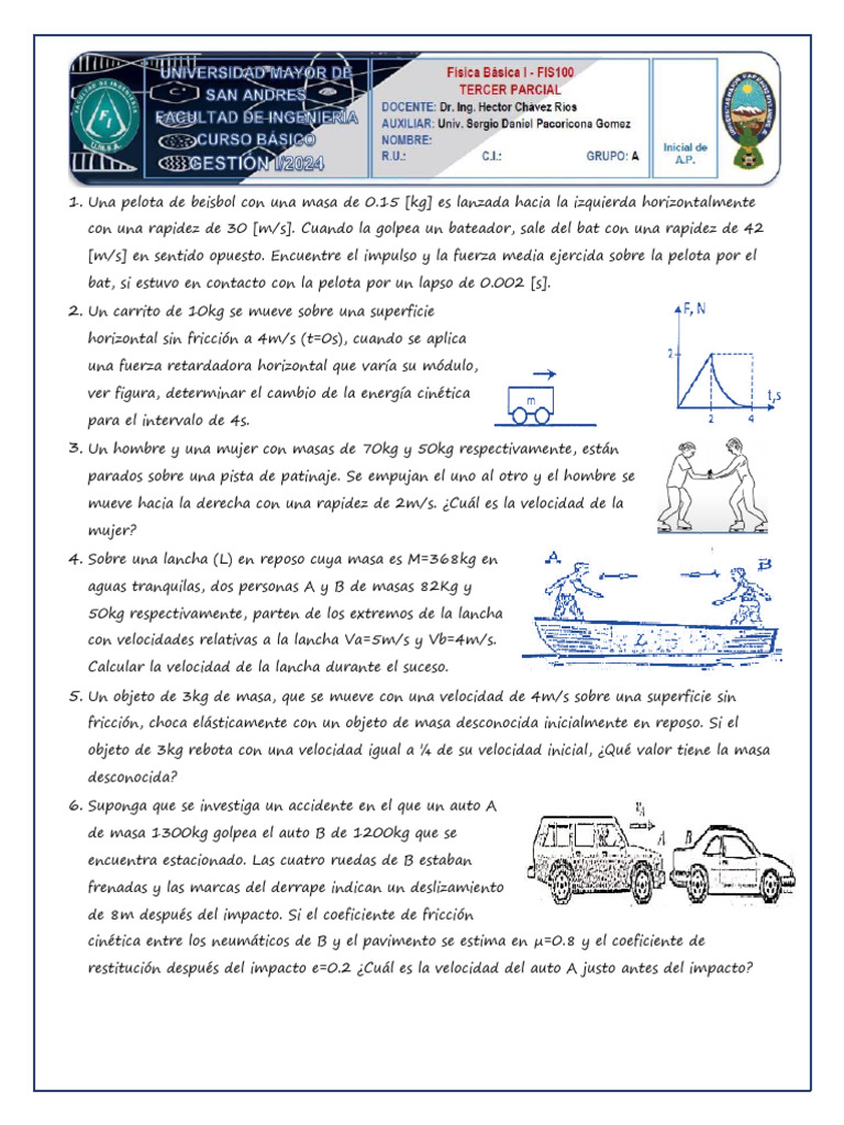 PracticaFIS100 3erp G (A) | PDF | Masa | Velocidad