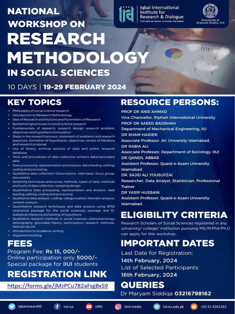 10-Day Research Methodology Workshop in Social Sciences | PDF ...