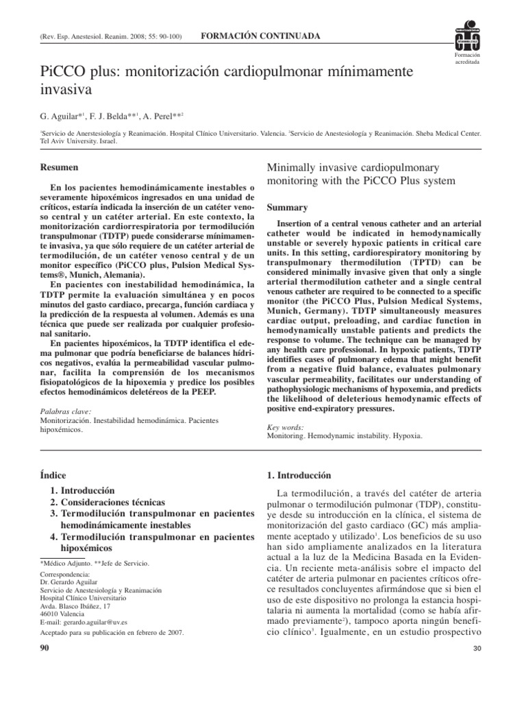 Picco Plus | PDF | Hemodinámica | Presión sanguínea