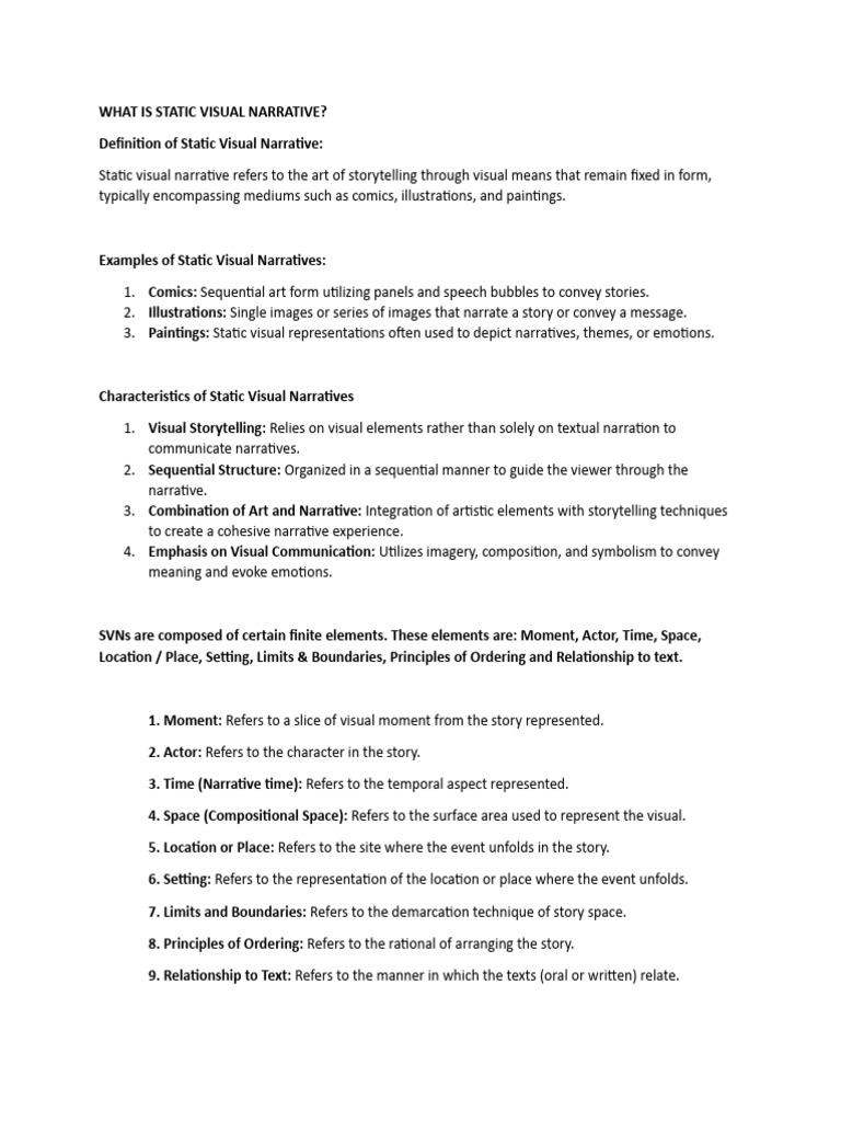 What Is Static Visual Narrative | Download Free PDF | Narrative ...