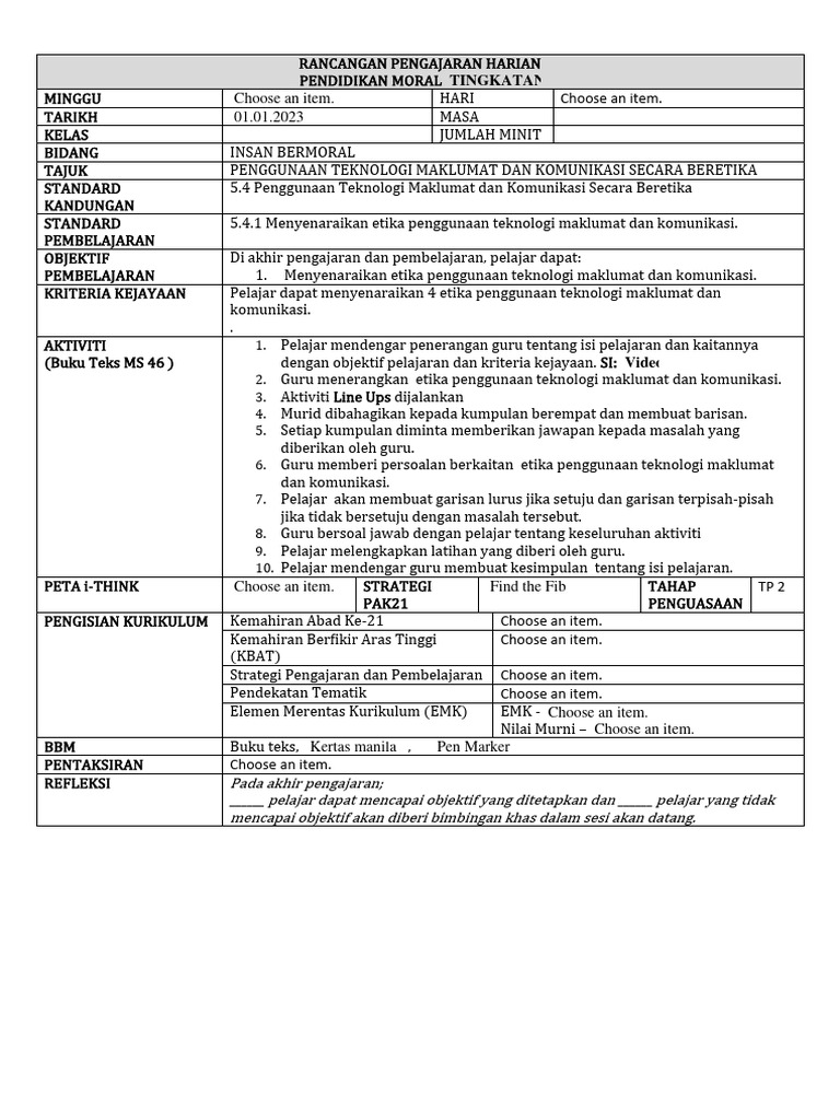 Unit 4 Penggunaan Teknologi Maklumat Dan Komunikasi Secara Beretika | PDF