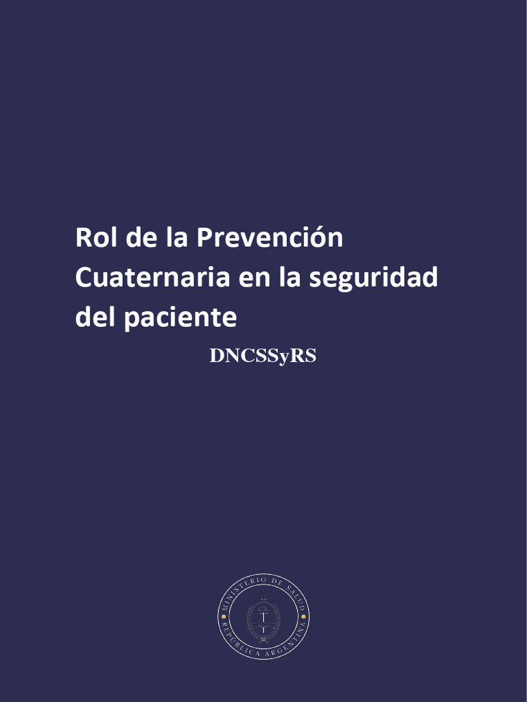 ROL Prevencion Cuaternaria | PDF | Seguridad del paciente | Cuidado de ...