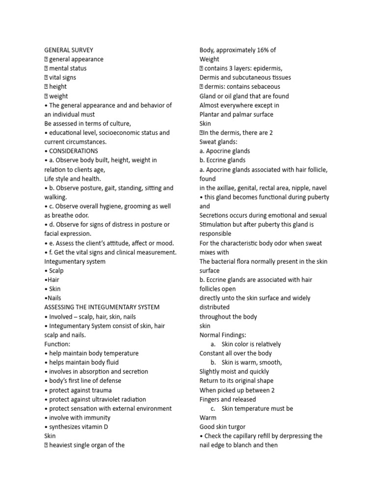 Health Assessment | PDF | Nail (Anatomy) | Ear