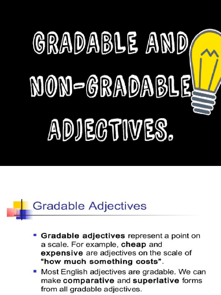 Gradable and Non Gradable Adjectives | PDF