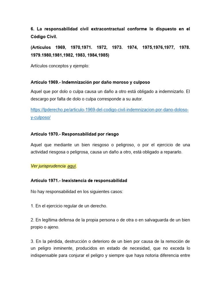 Escrito de Responsabilidad Civil | PDF | Daños y perjuicios | Caso de ley