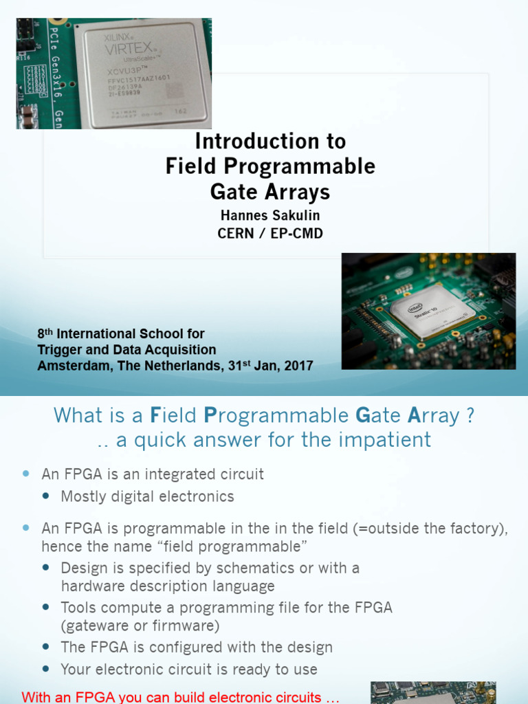 2017 01 31 FPGA Lecture HS | Download Free PDF | Field Programmable Gate Array | Hardware ...