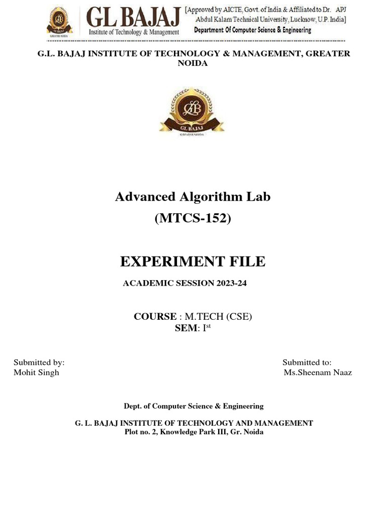 Mohit ee | PDF | Applied Mathematics | Algorithms And Data Structures