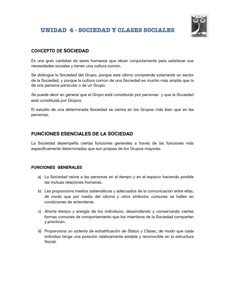 Unidad Iv Sociedad y Clases Sociales | PDF | Sociedad | Estratificación ...