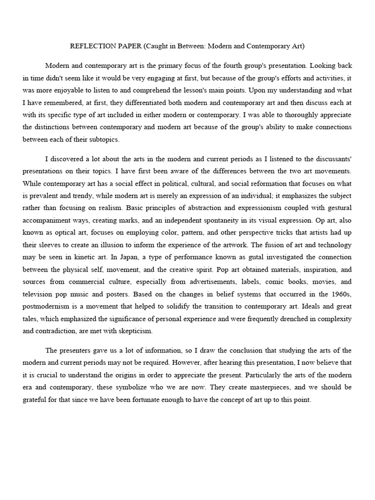 Understanding Modern vs. Contemporary Art | PDF | Contemporary Art ...