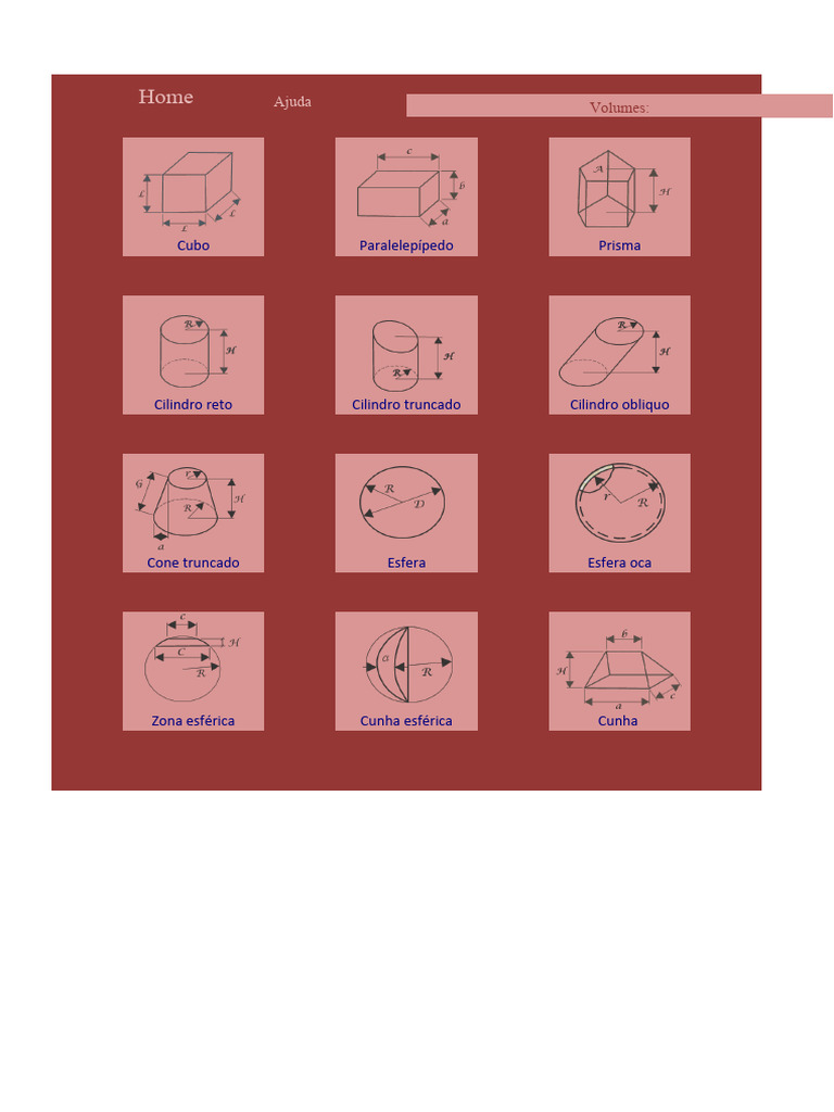 Cálculo de Volumes de Cubos | PDF | Esfera | Geometria Euclidiana