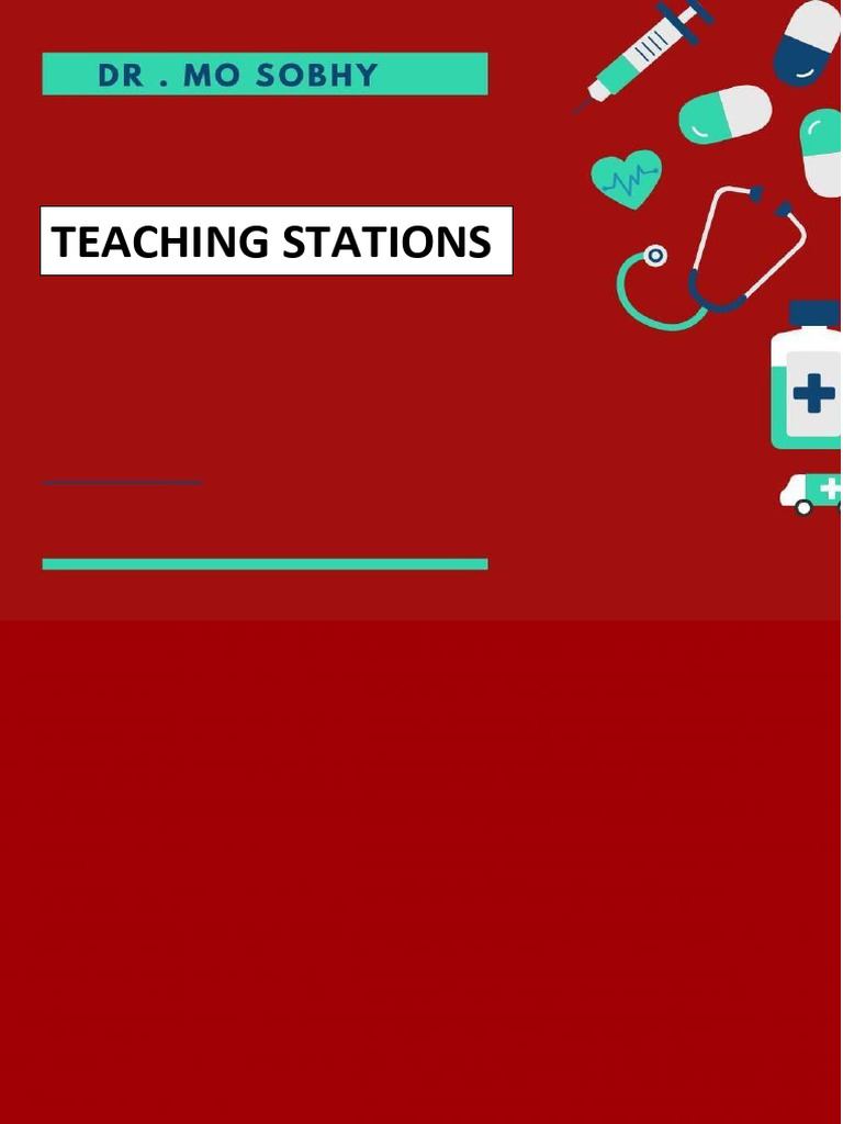Medical Teaching Stations Guide | PDF | Heart | Injection (Medicine)