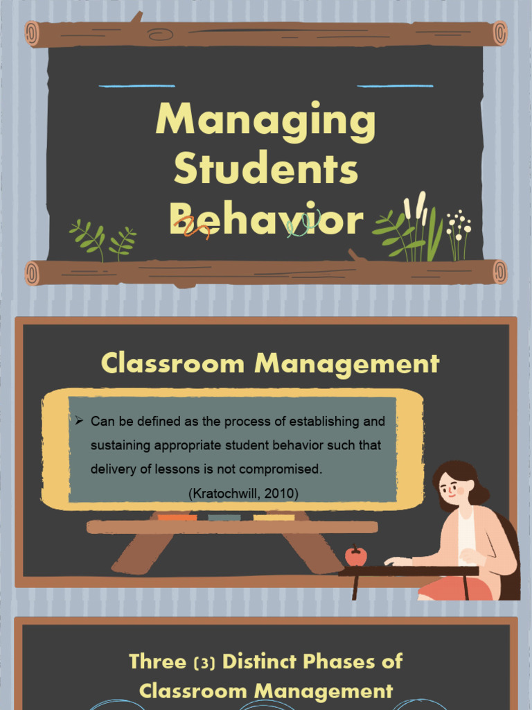 Managing Student Behavior | PDF | Classroom Management | Behavior ...