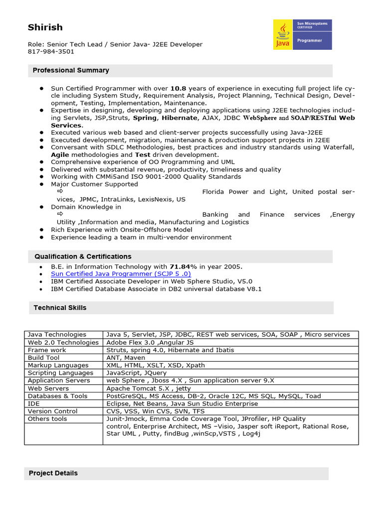 Shirish - Resume | PDF | Computer Programming | Java (Programming Language)