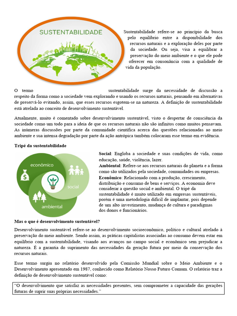 Atividades - Sustentabilidade, Agenda 2030 e ODS | Download grátis PDF ...