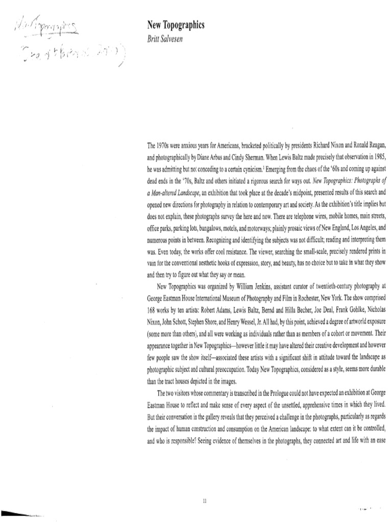 New Topographics | PDF